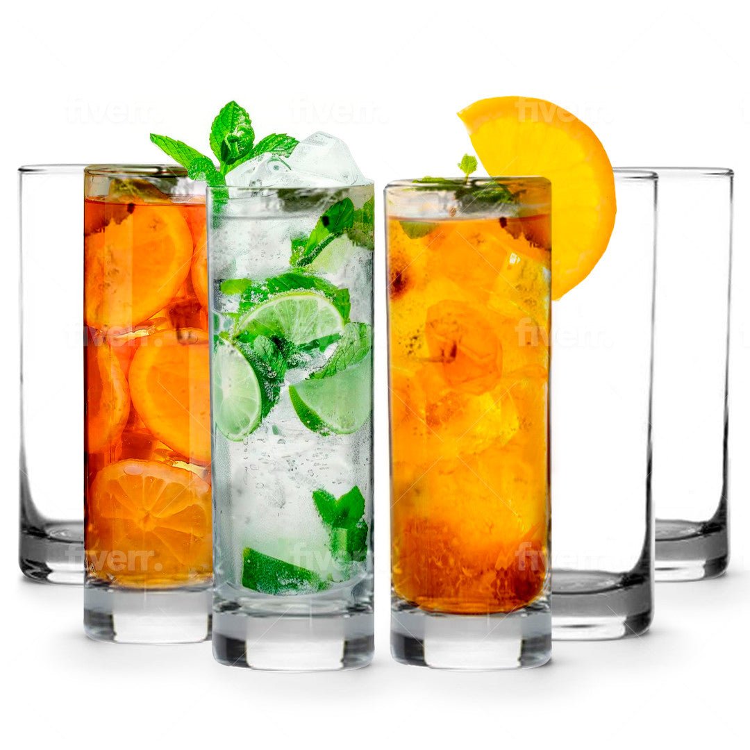 Highball Glasses Heavy Base Tom Collins Glasses 1215 Ounce Cups Bottlebuzz