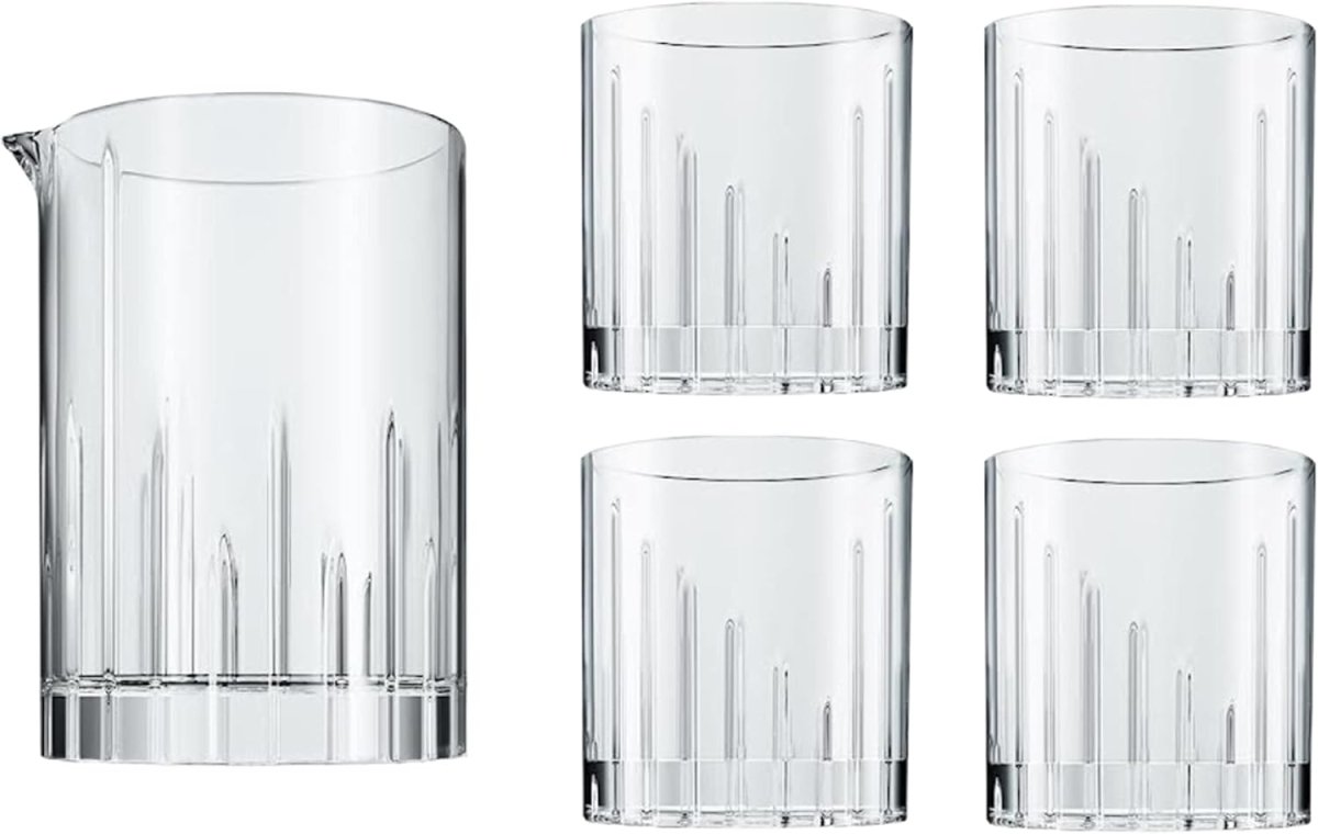 360 Rotating Old Fashioned Glass Set With Mixing Pitchers – BottleBuzz